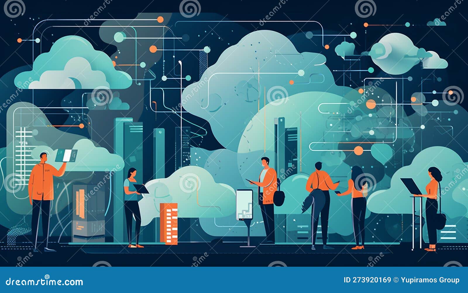 Modern Businessman Uses Technology To Communicate Globally Generated by ...