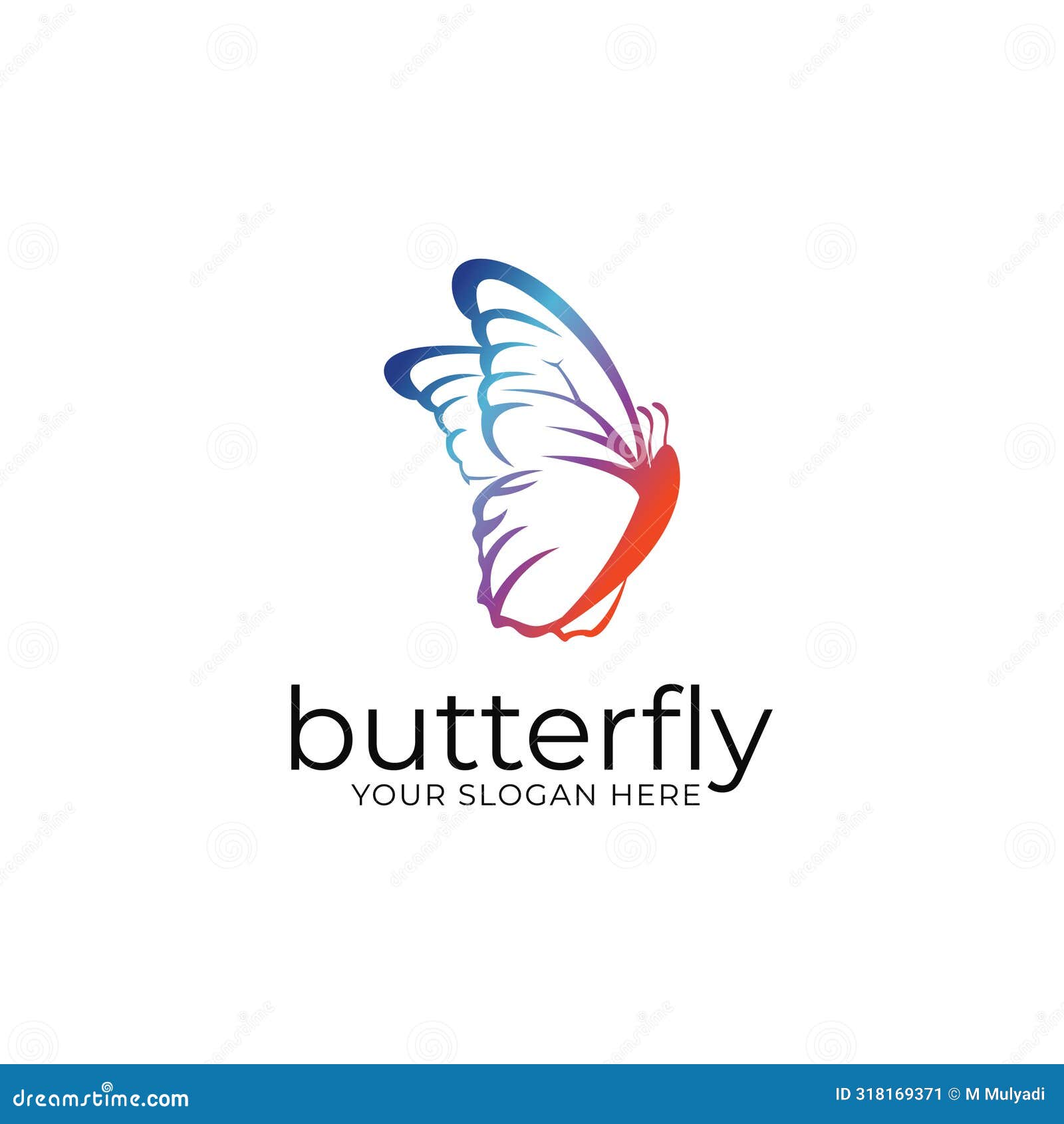 Modern Butterfly Logo Vector Design Template. Stock Vector ...