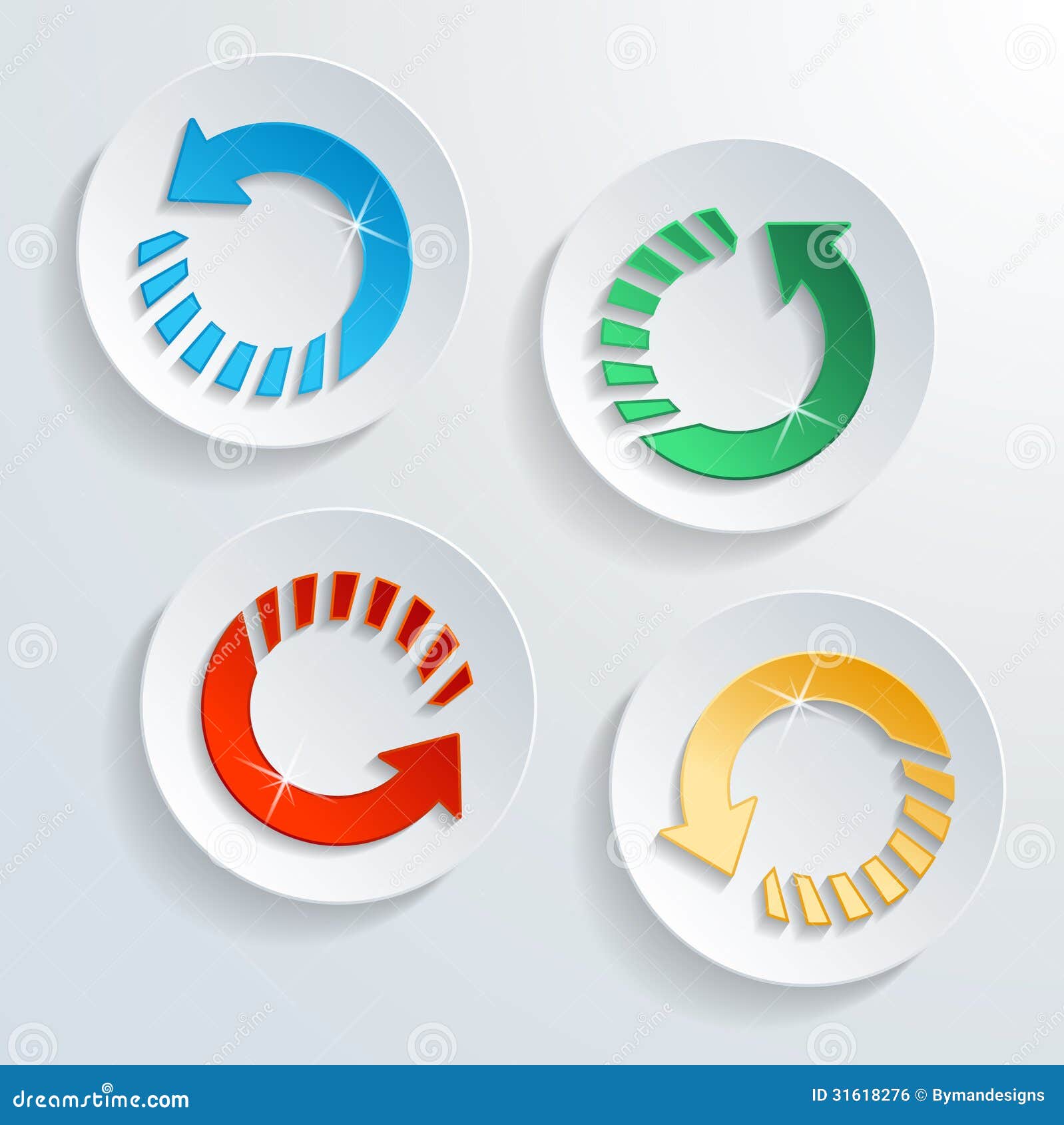 Modern button circle stock vector. Illustration of pack - 31618276