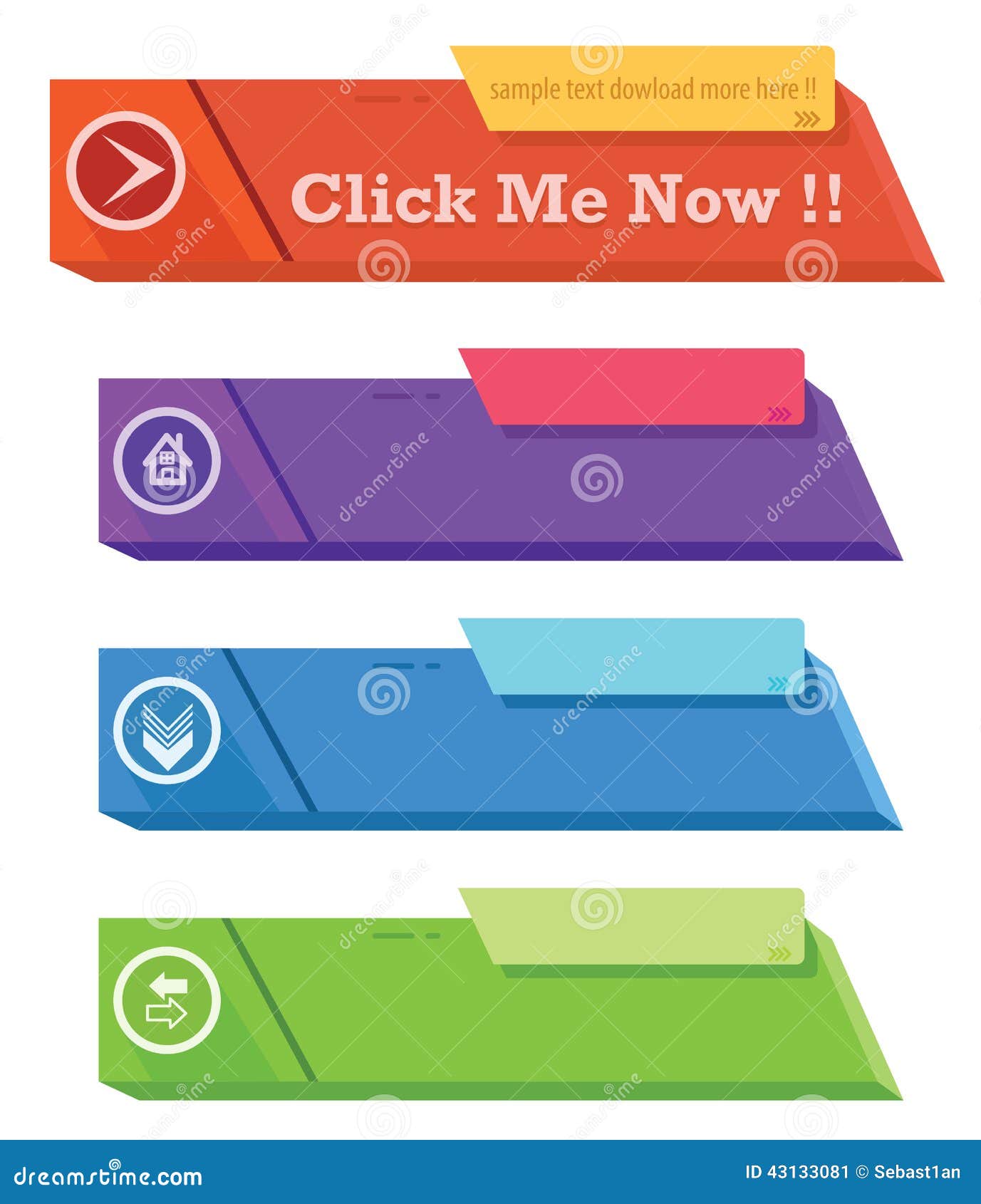 Modern Button stock vector. Illustration of login, data - 43133081