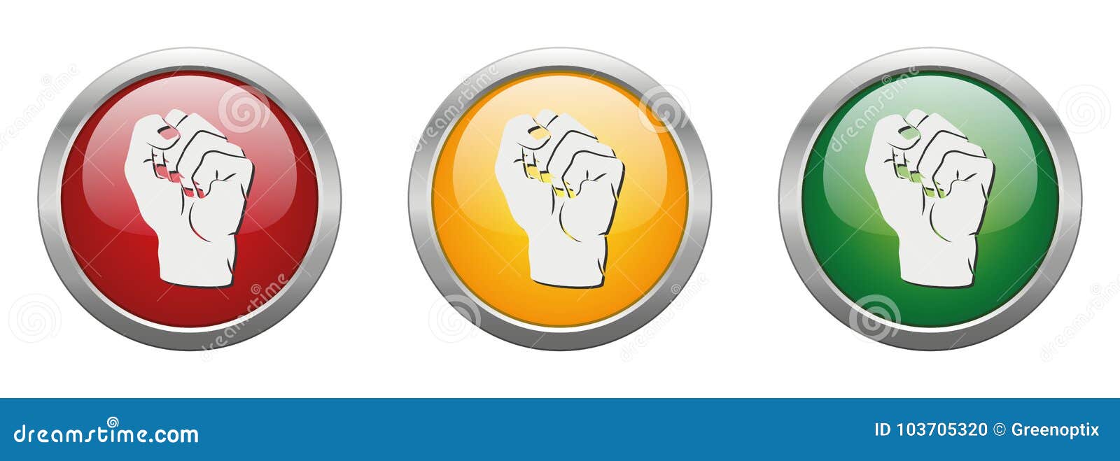 Modern Button Vector Fist stock vector. Illustration of design - 103705320