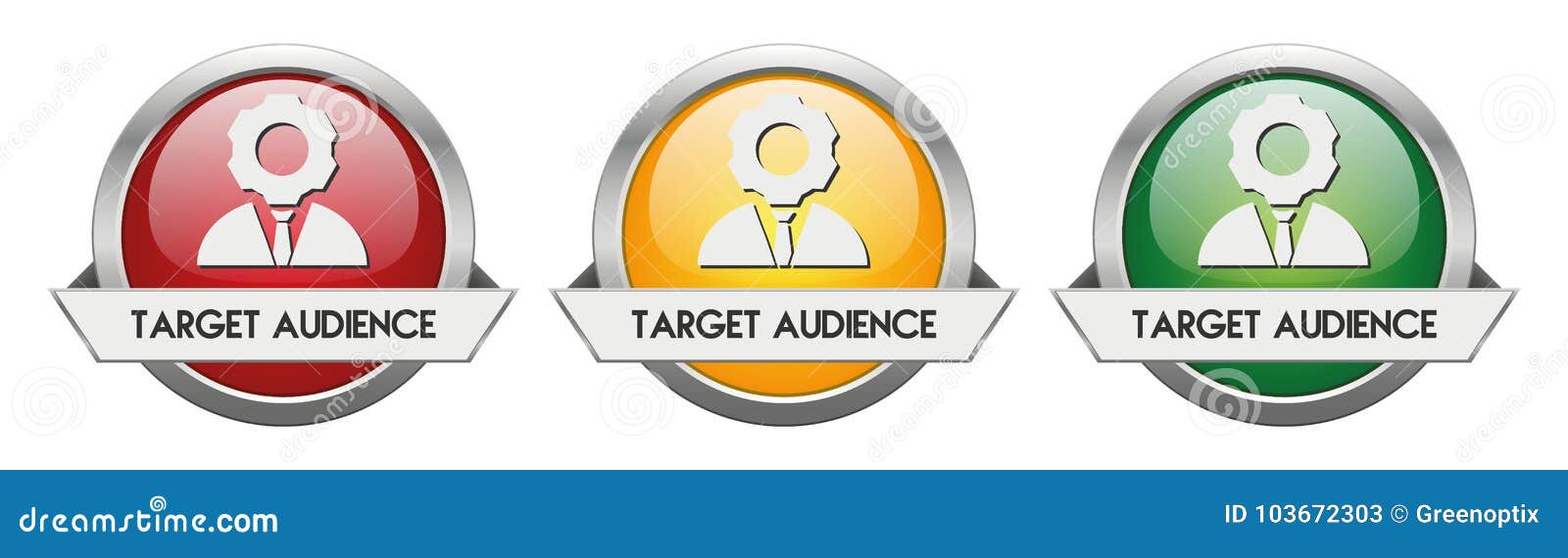 Modern Button Vector Target Audience Stock Vector - Illustration of ...