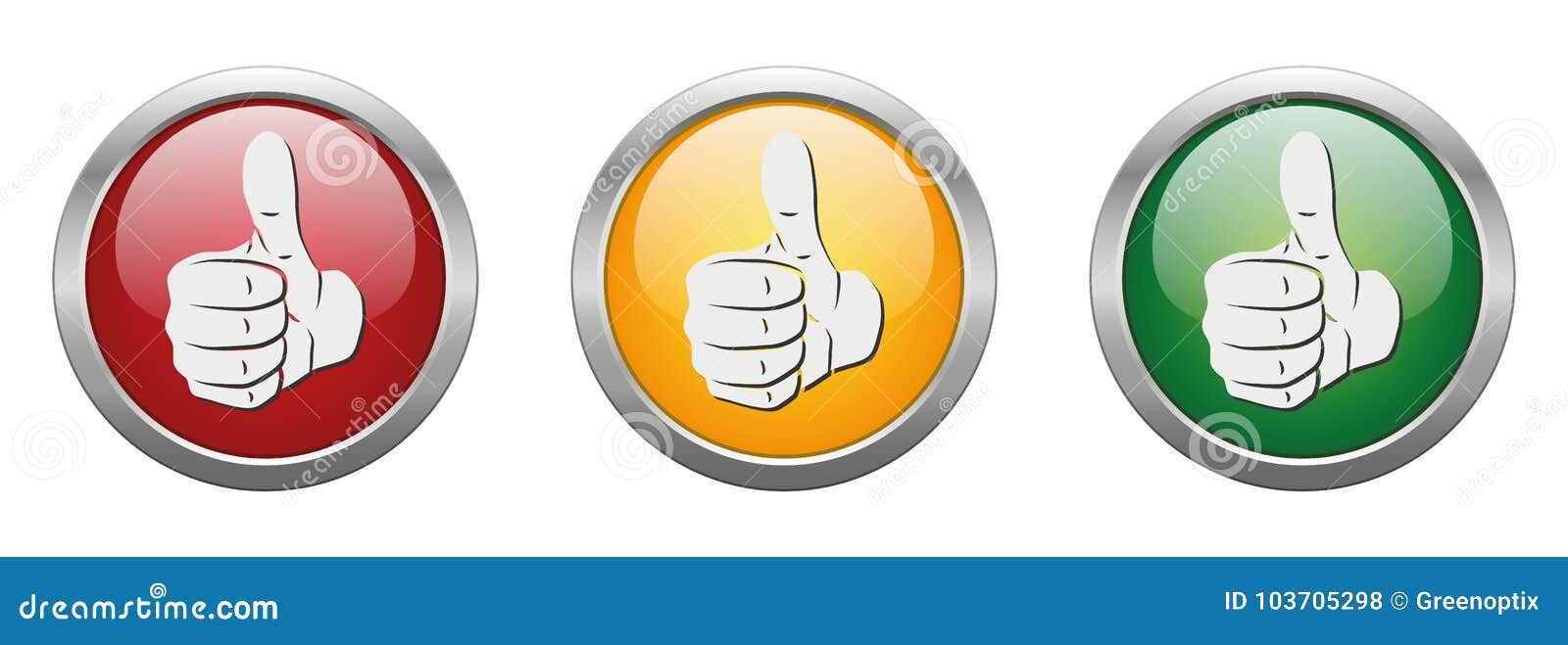 Modern Button Vector Thumbs Up Stock Vector - Illustration of hand ...