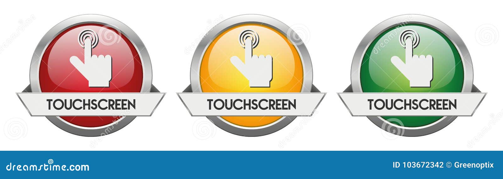 Modern Button Vector Touchscreen Stock Vector - Illustration of logo ...