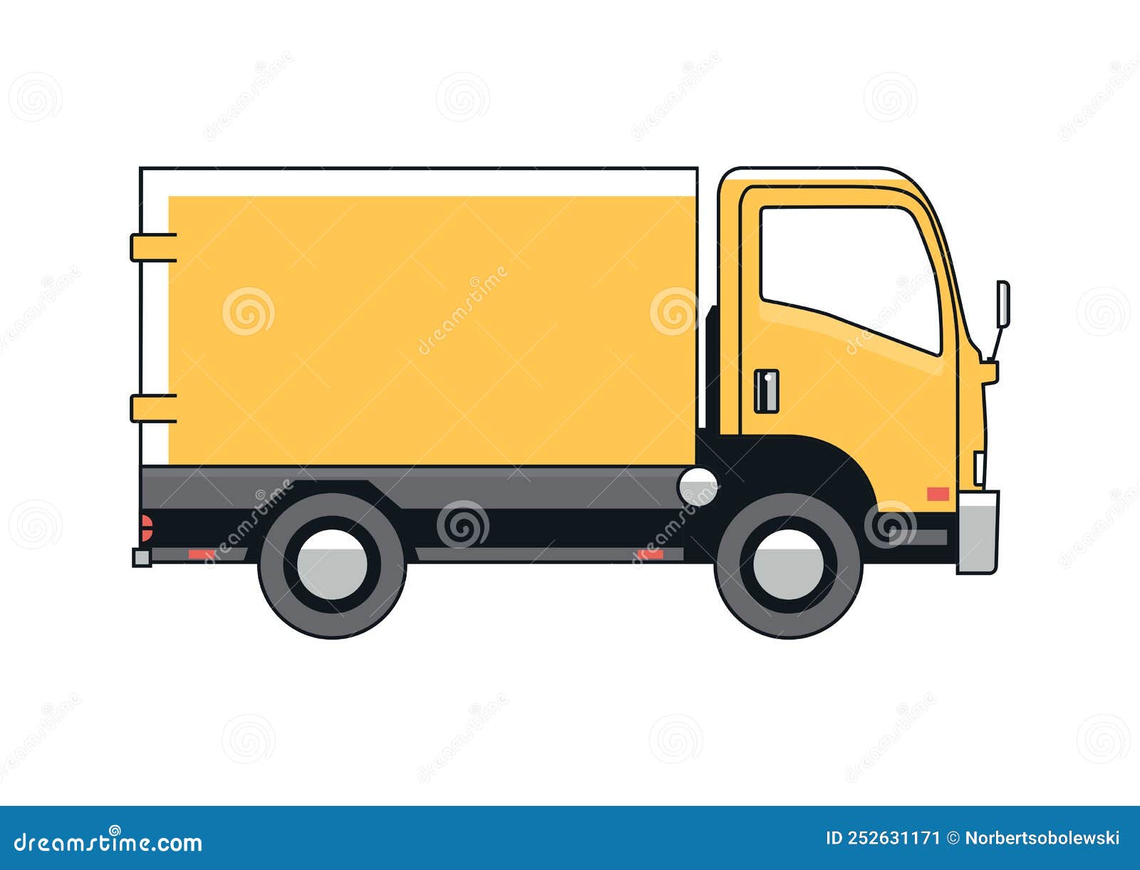Modern, Cab-over-engine Truck. Vector. Stock Vector - Illustration of ...