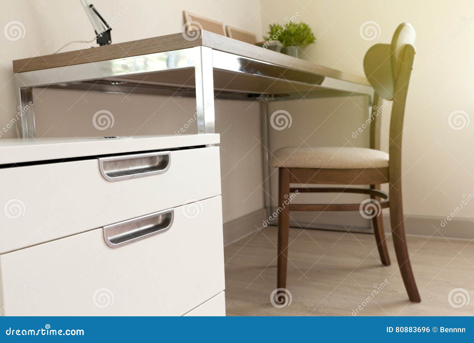 Modern Cabinet beside Working Table Stock Photo - Image of concept ...