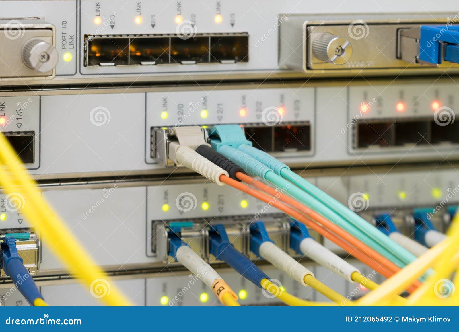 Modern Cable Internet Connection. There are High Speed Central Router ...