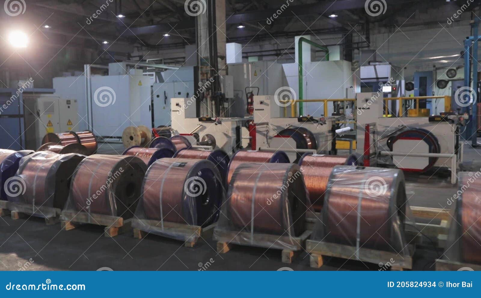 Modern Cable Manufacturing Plant, Cable Production on a Conveyor Line ...