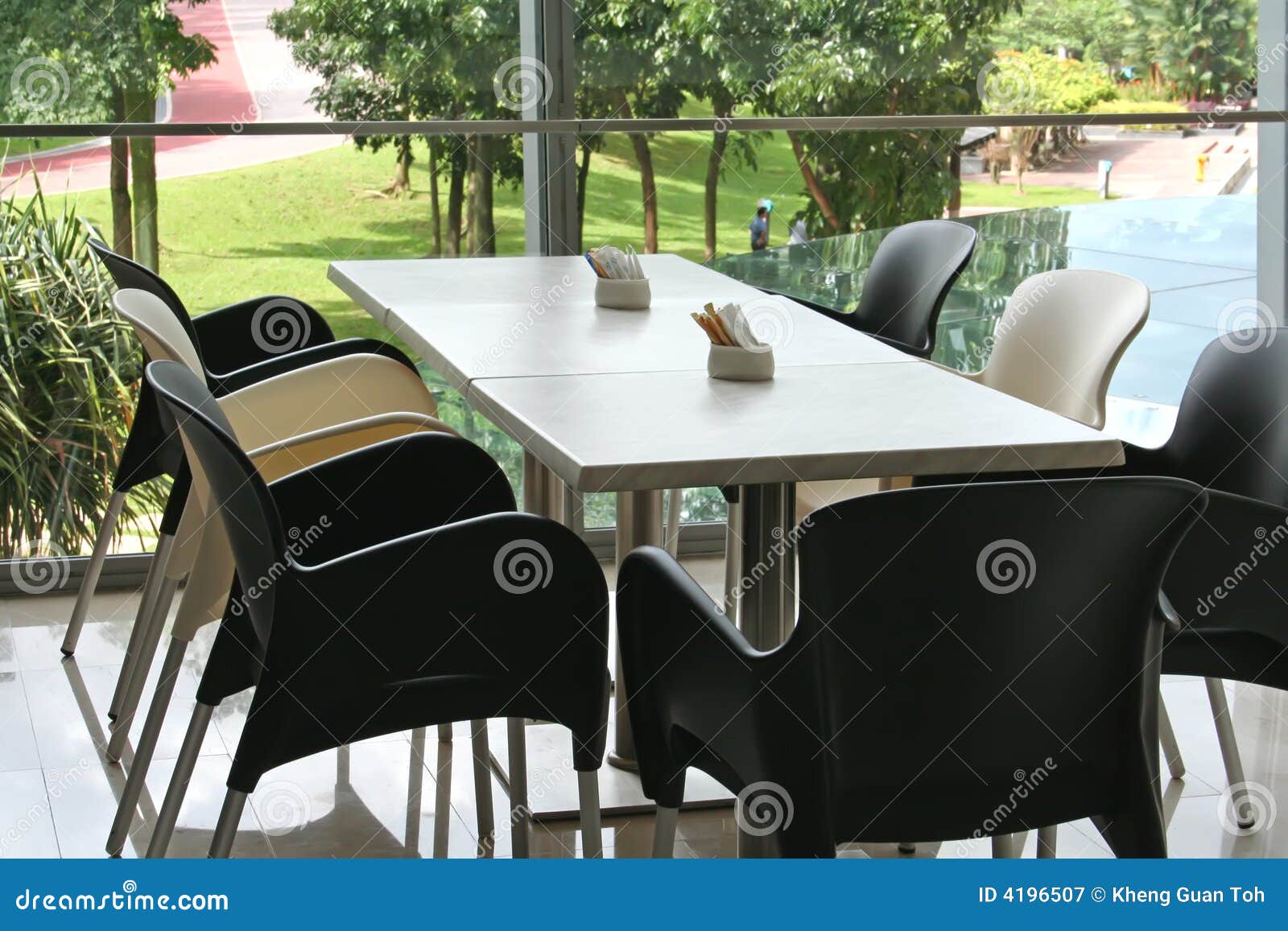 Modern cafe stock image. Image of interior, dining, trendy - 4196507