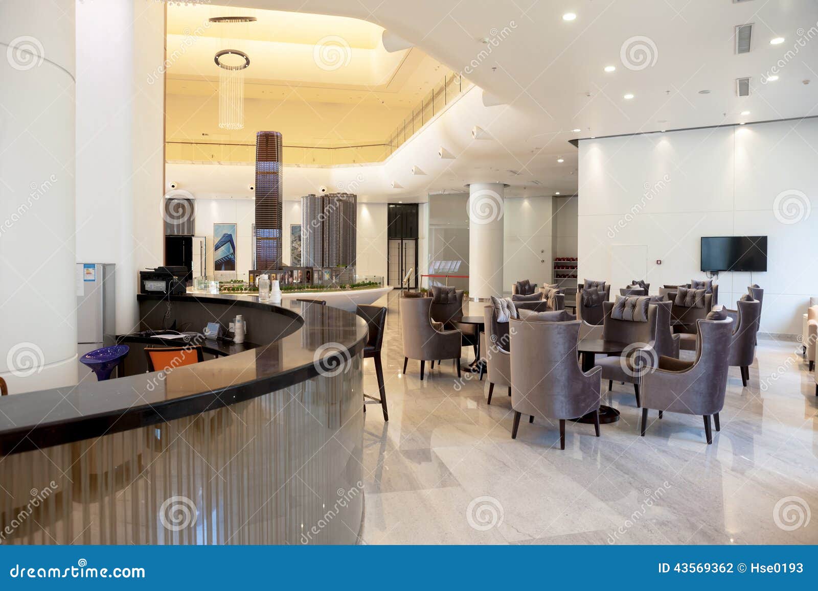 Modern cafe in hotel stock photo. Image of indoors, leisurely - 43569362