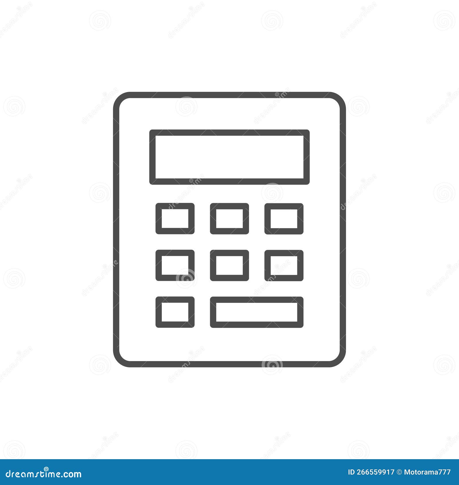 Modern Calculator Line Outline Icon Stock Vector - Illustration of ...