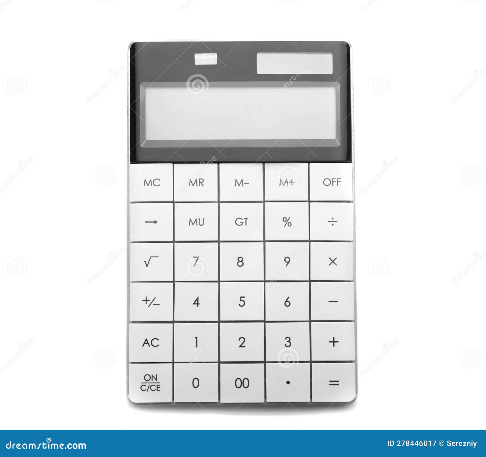 Modern Calculator on White Background Stock Image - Image of count ...