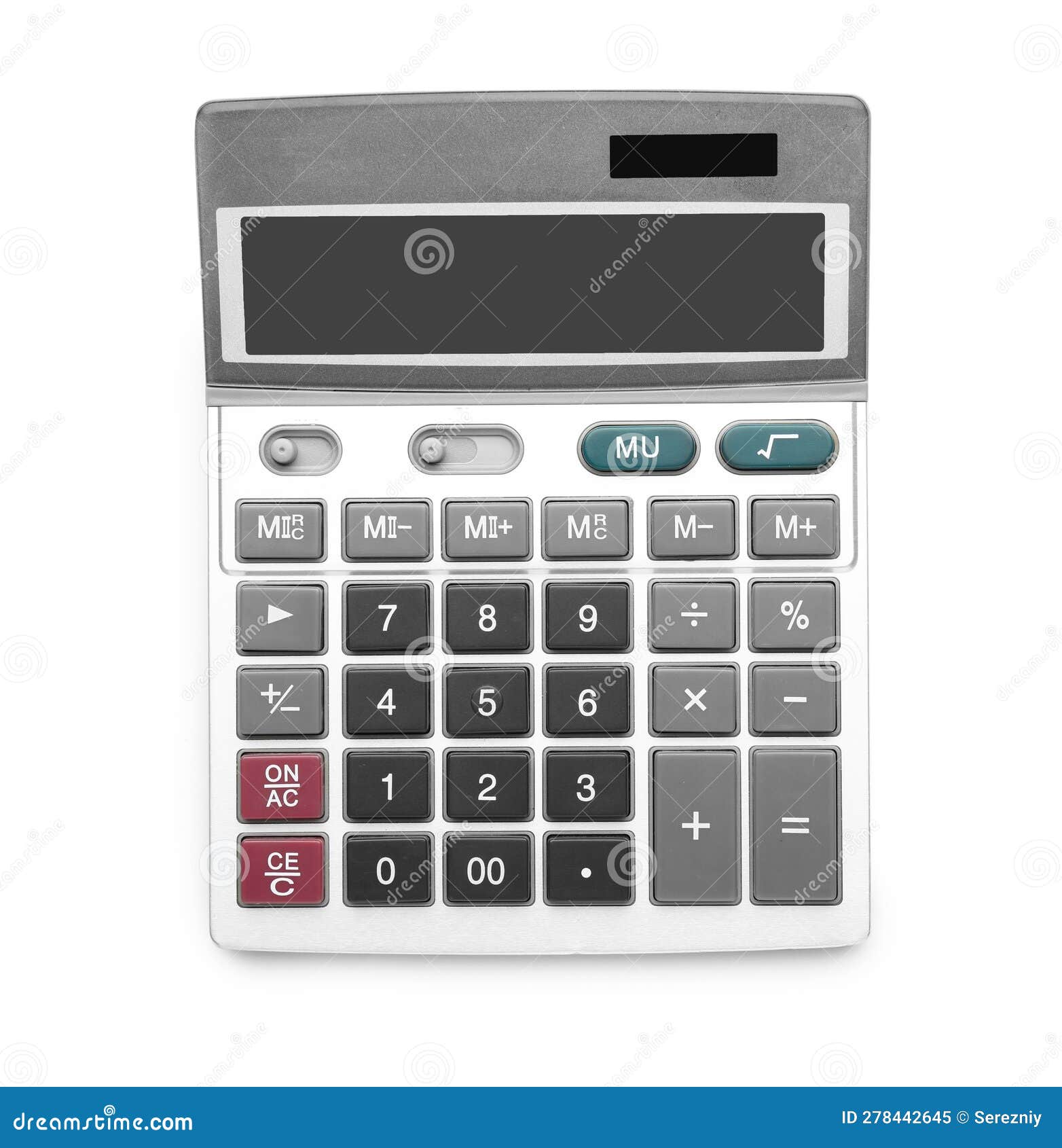 Modern Calculator on White Background Stock Image - Image of finance ...