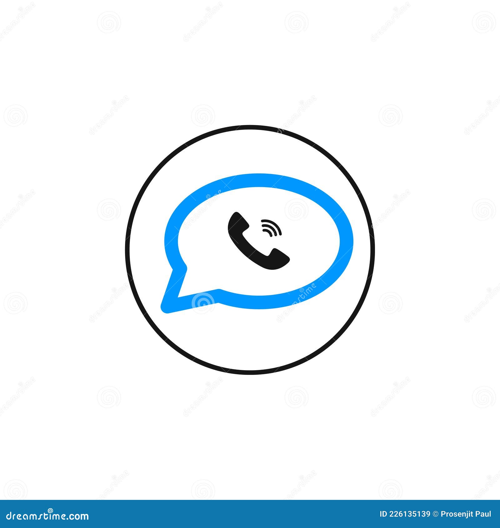 Modern Call Chat Icon Vector Stock Vector - Illustration of isolated ...