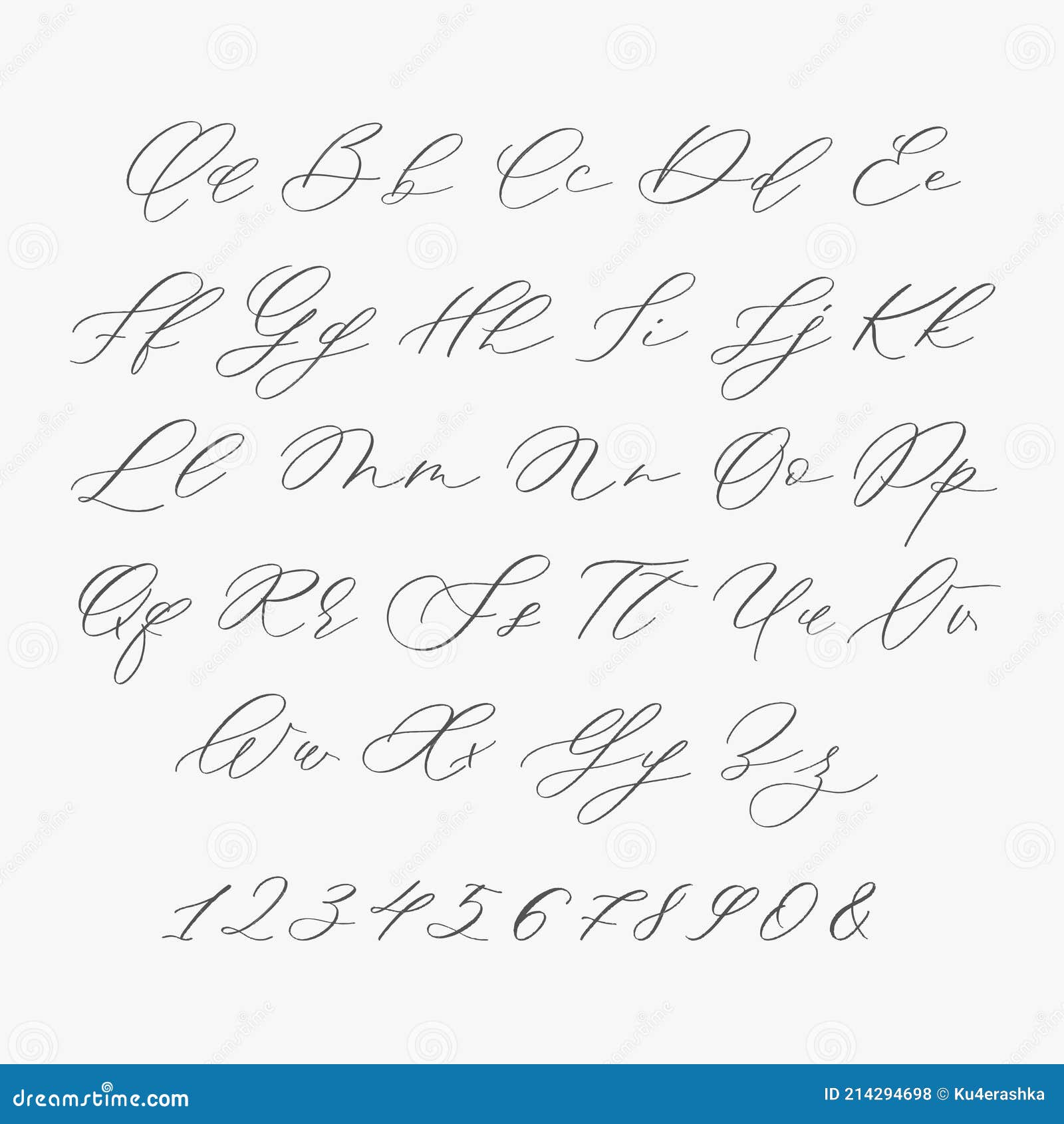 Modern Calligraphy Alphabet.Wedding Monogram, Logo, Invitation Stock ...