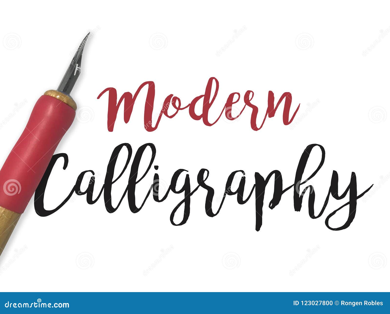 Modern Calligraphy Style Script Sample Stock Photo - Image of ...
