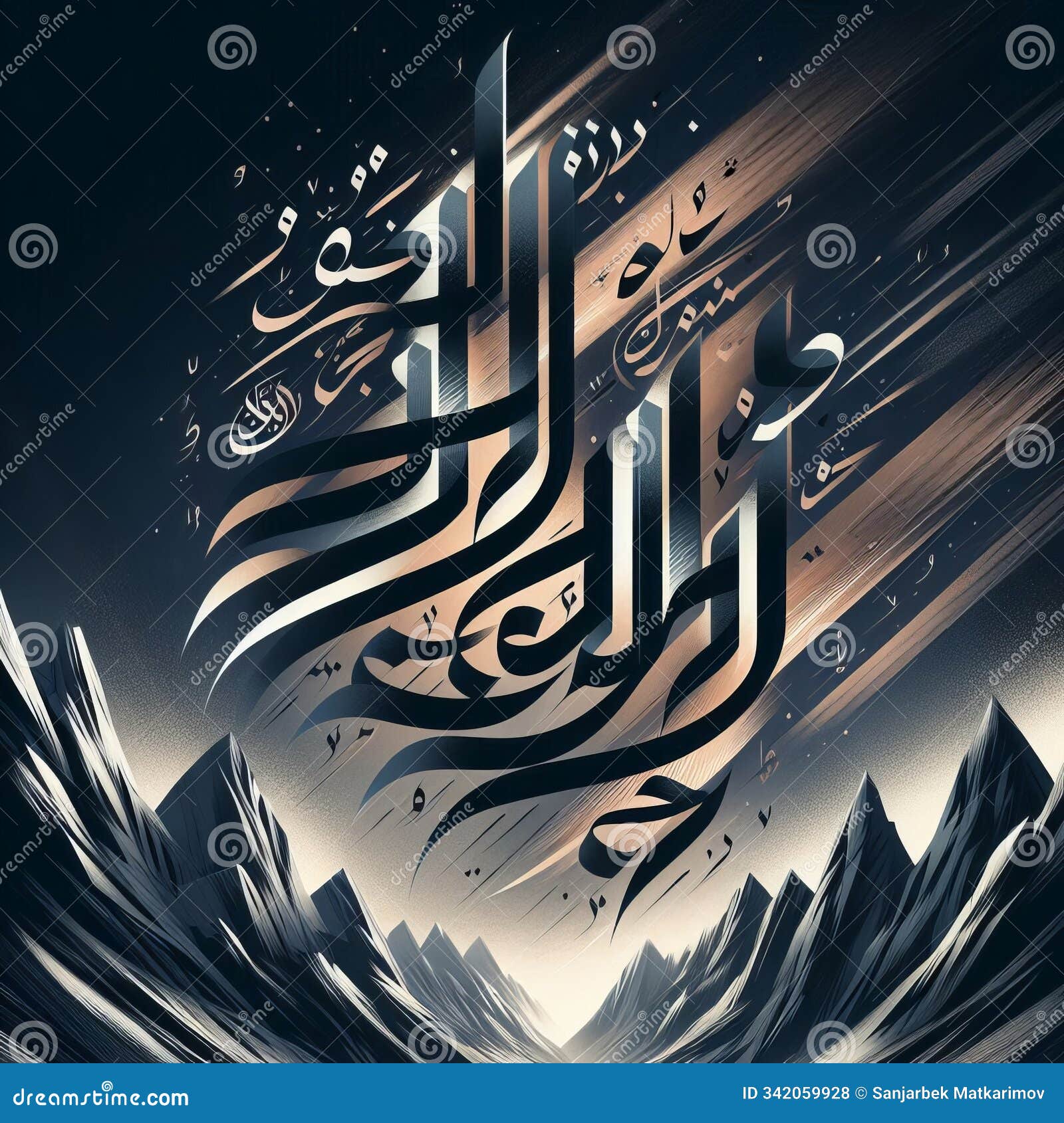 Modern Calligraphy Writing the Names of the Seven Principles in Stock ...