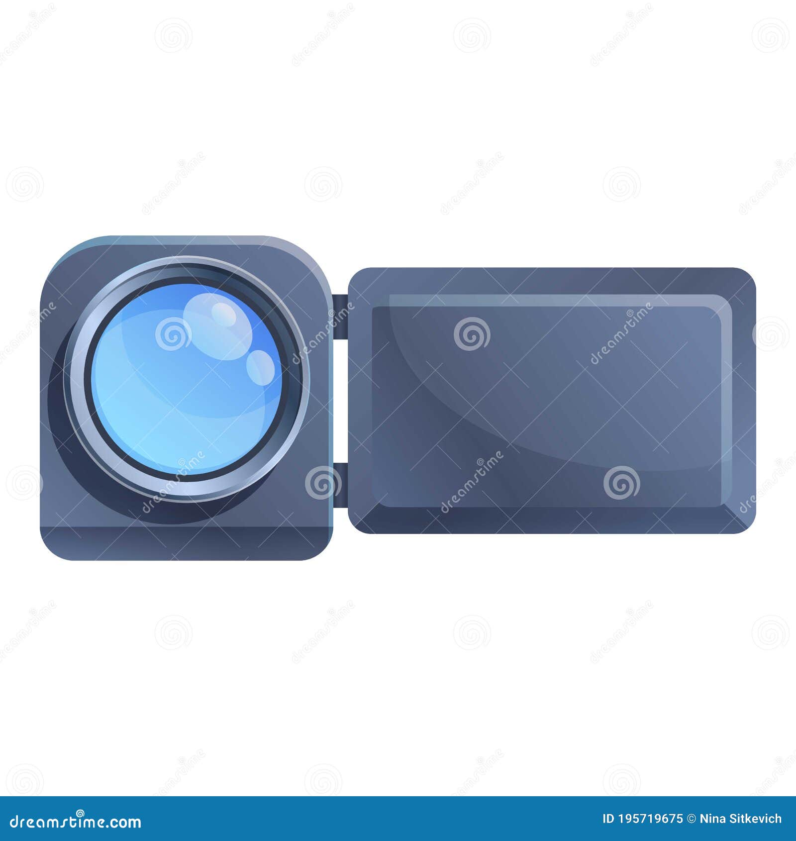 Modern Camcorder Icon, Cartoon Style Stock Vector - Illustration of ...
