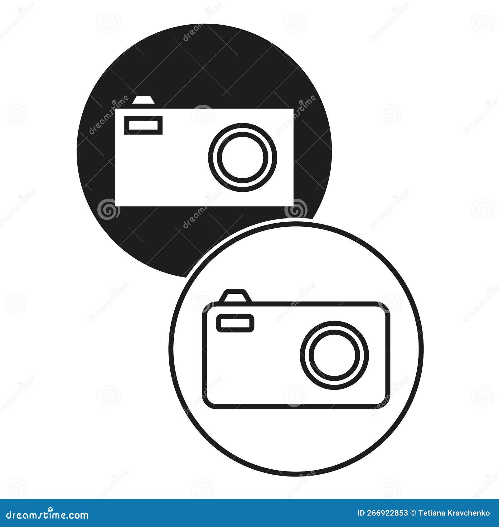 Modern Camera Icons. Vector Illustration Stock Vector - Illustration of ...