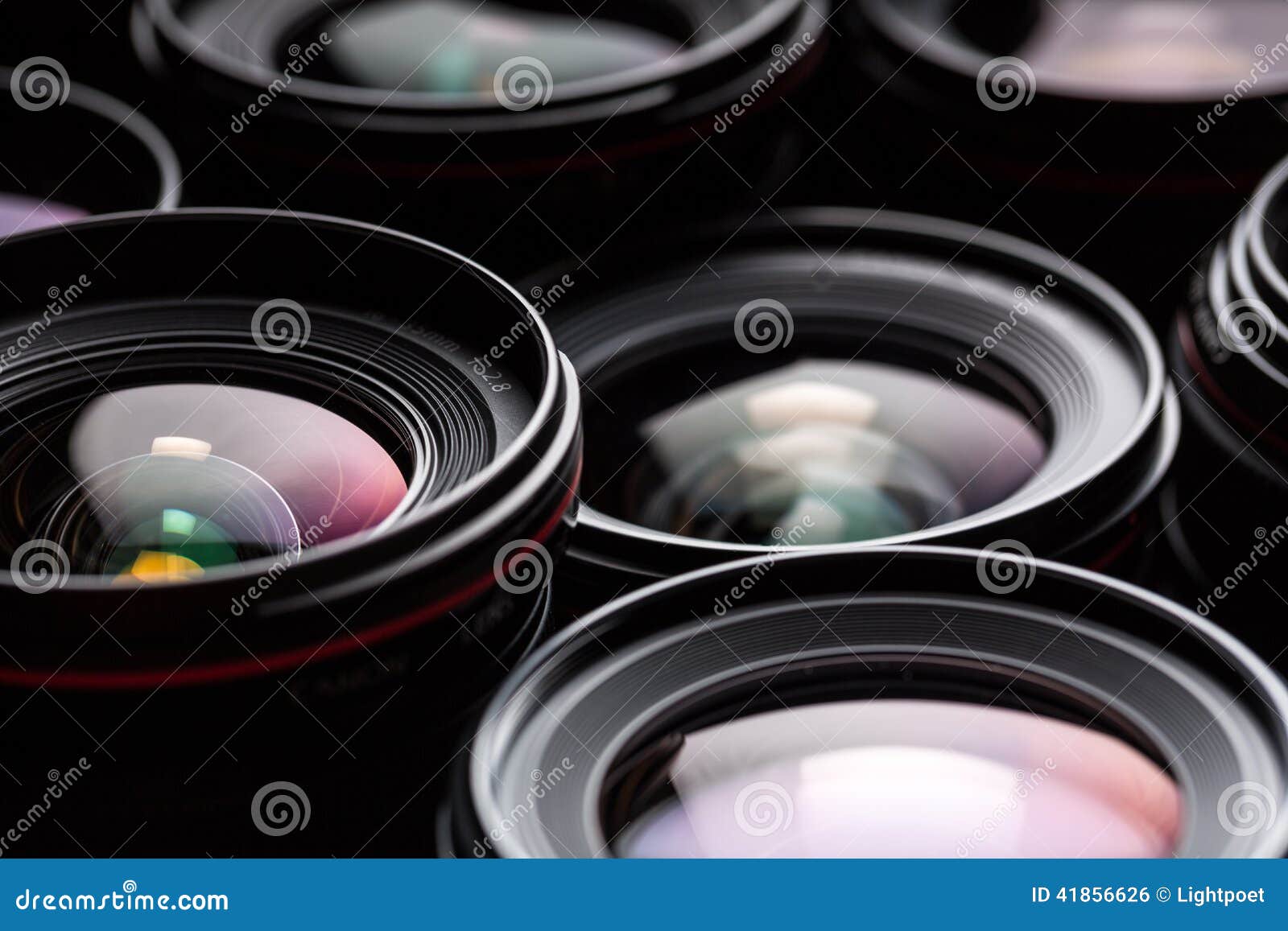 Modern camera lenses stock photo. Image of aperture, glass - 41856626