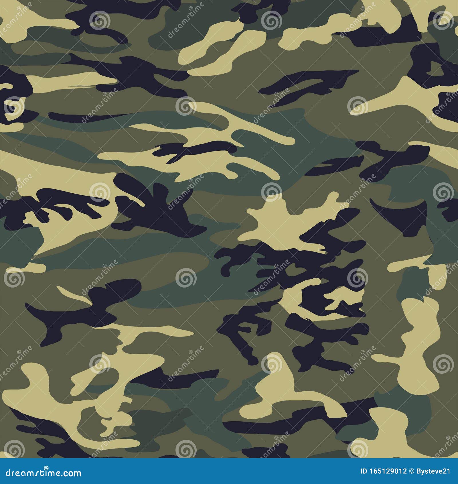 Modern Camouflage Military Style Design Seamless Pattern Stock ...