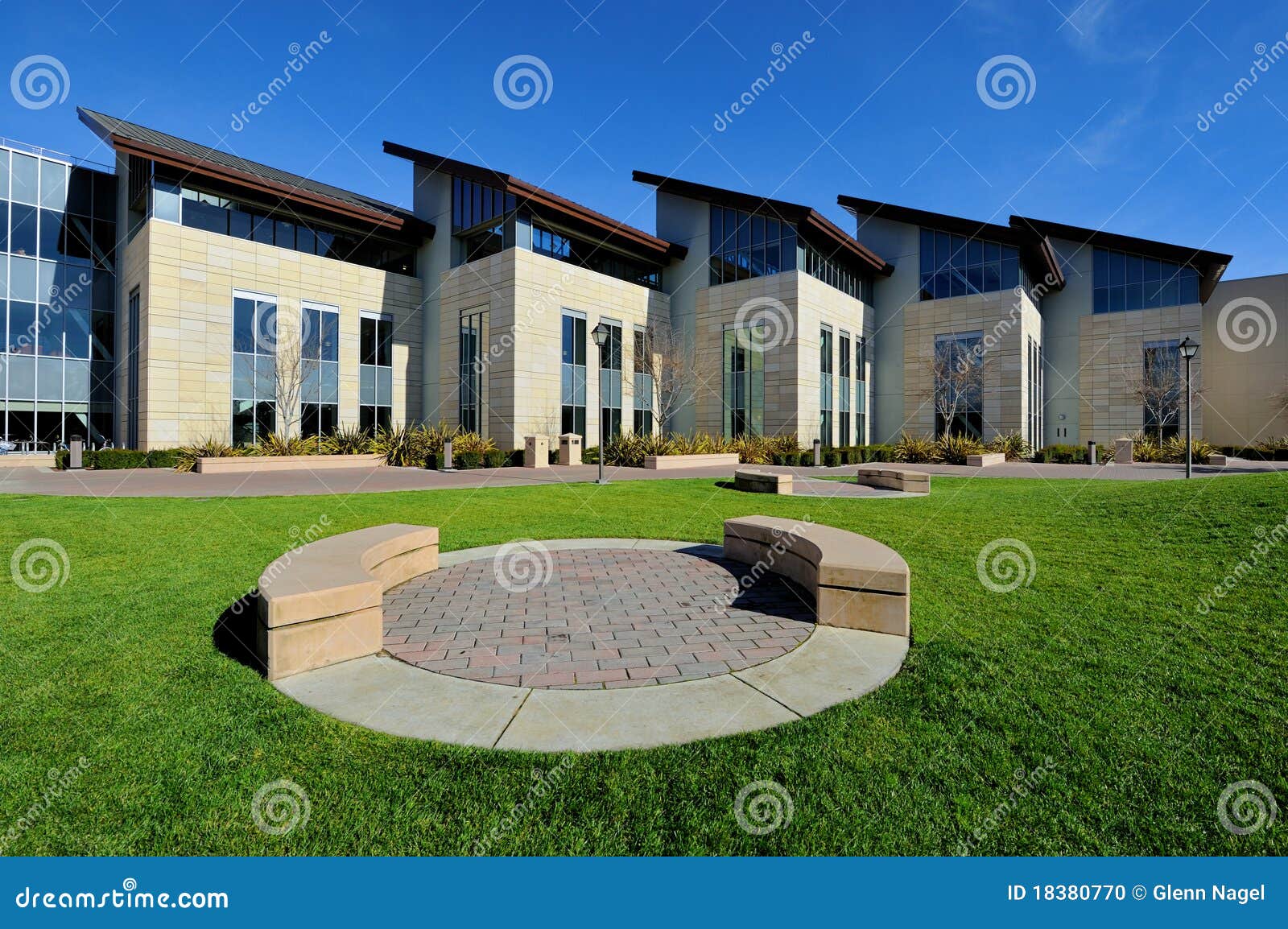 Modern campus library stock photo. Image of clear, outside - 18380770