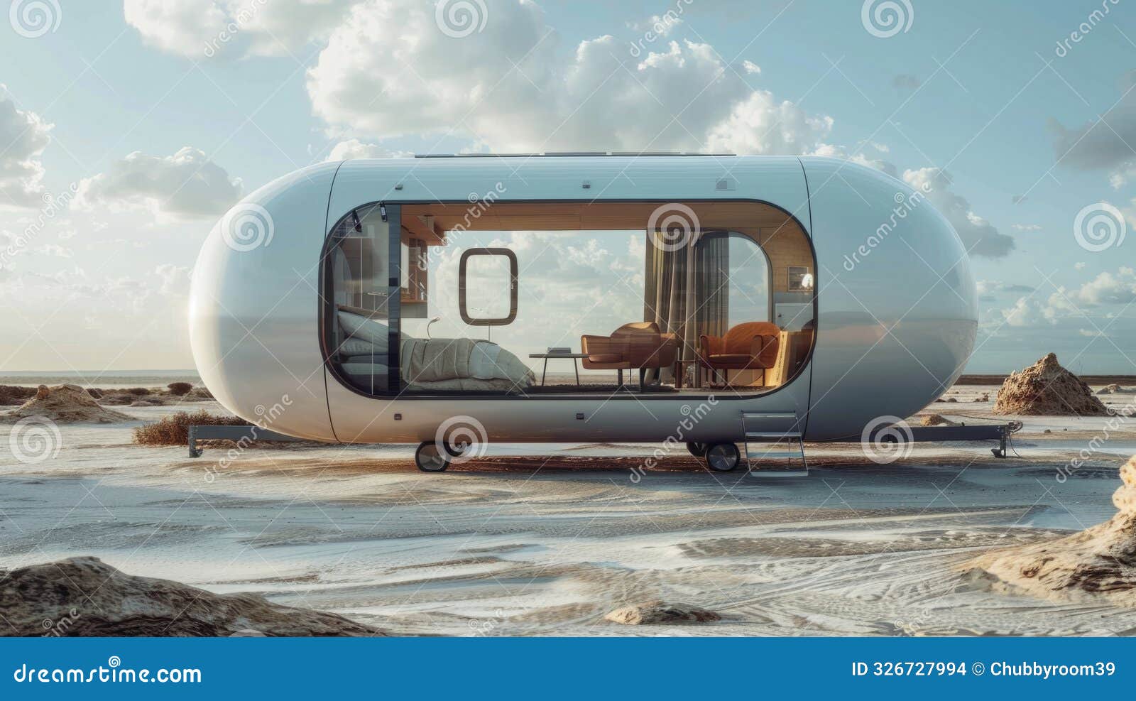 Modern Capsule Office Interior, Royalty-Free Stock Photo ...