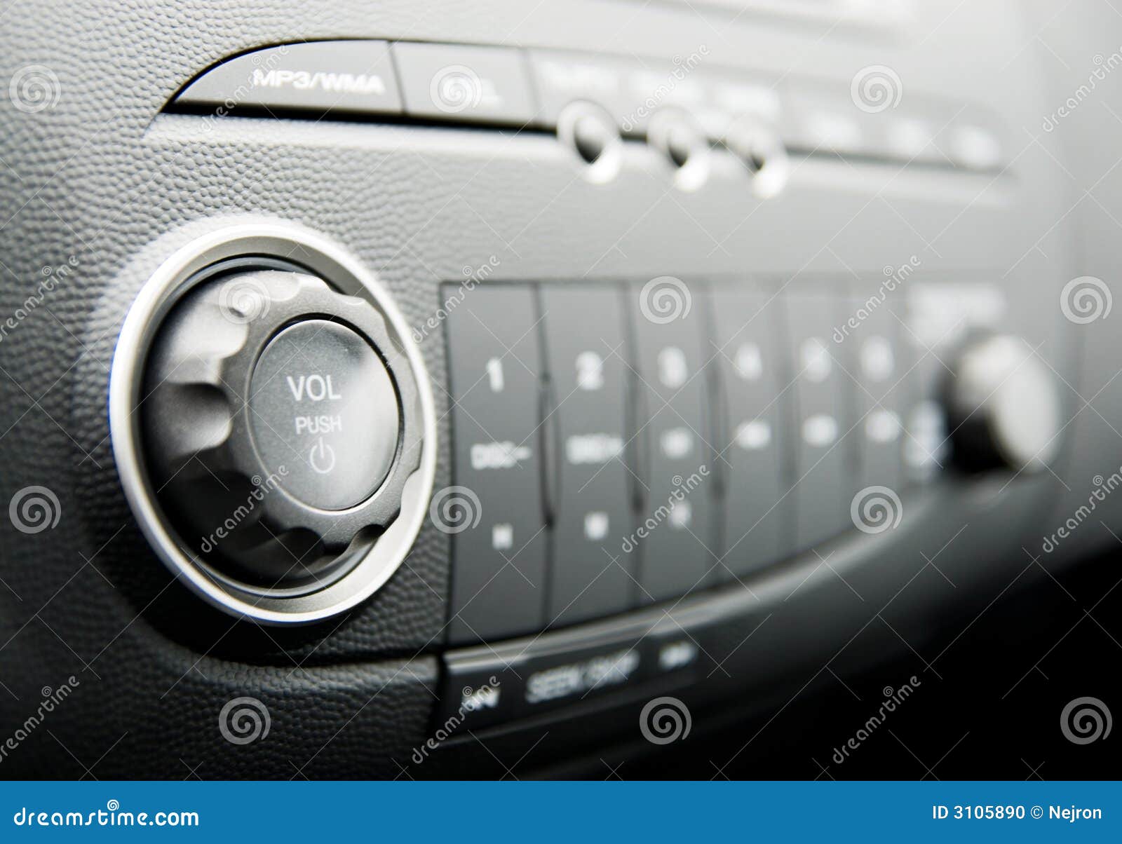 Modern car audio system stock photo. Image of shallow - 3105890