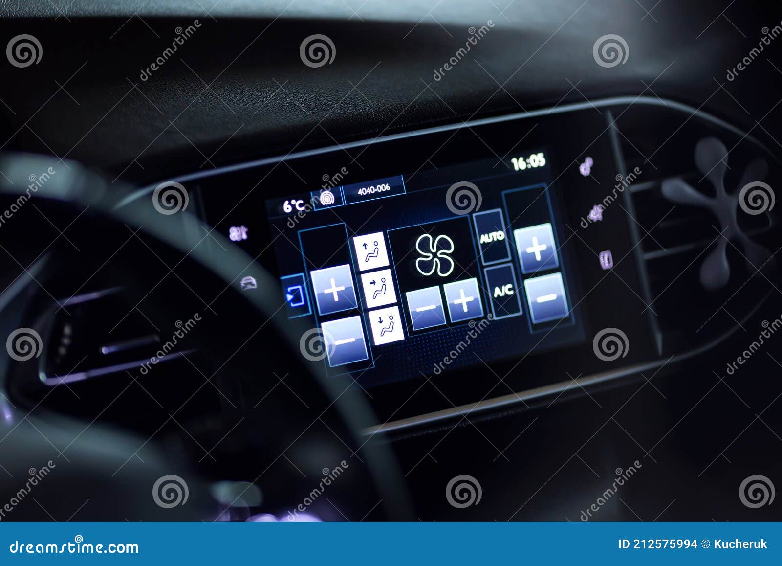 Modern Car Climate Control Panel Display for Driver and Passenger with ...