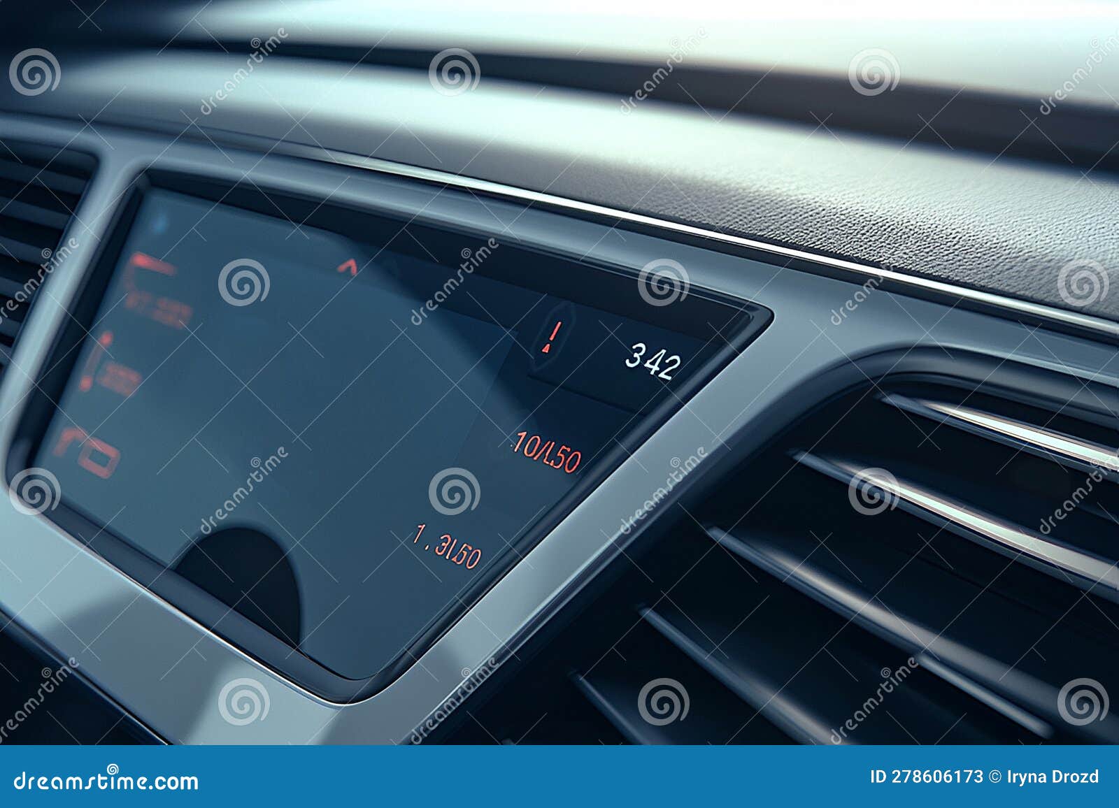 Modern Car Climate Control Panel for a Driver and Passenger ...