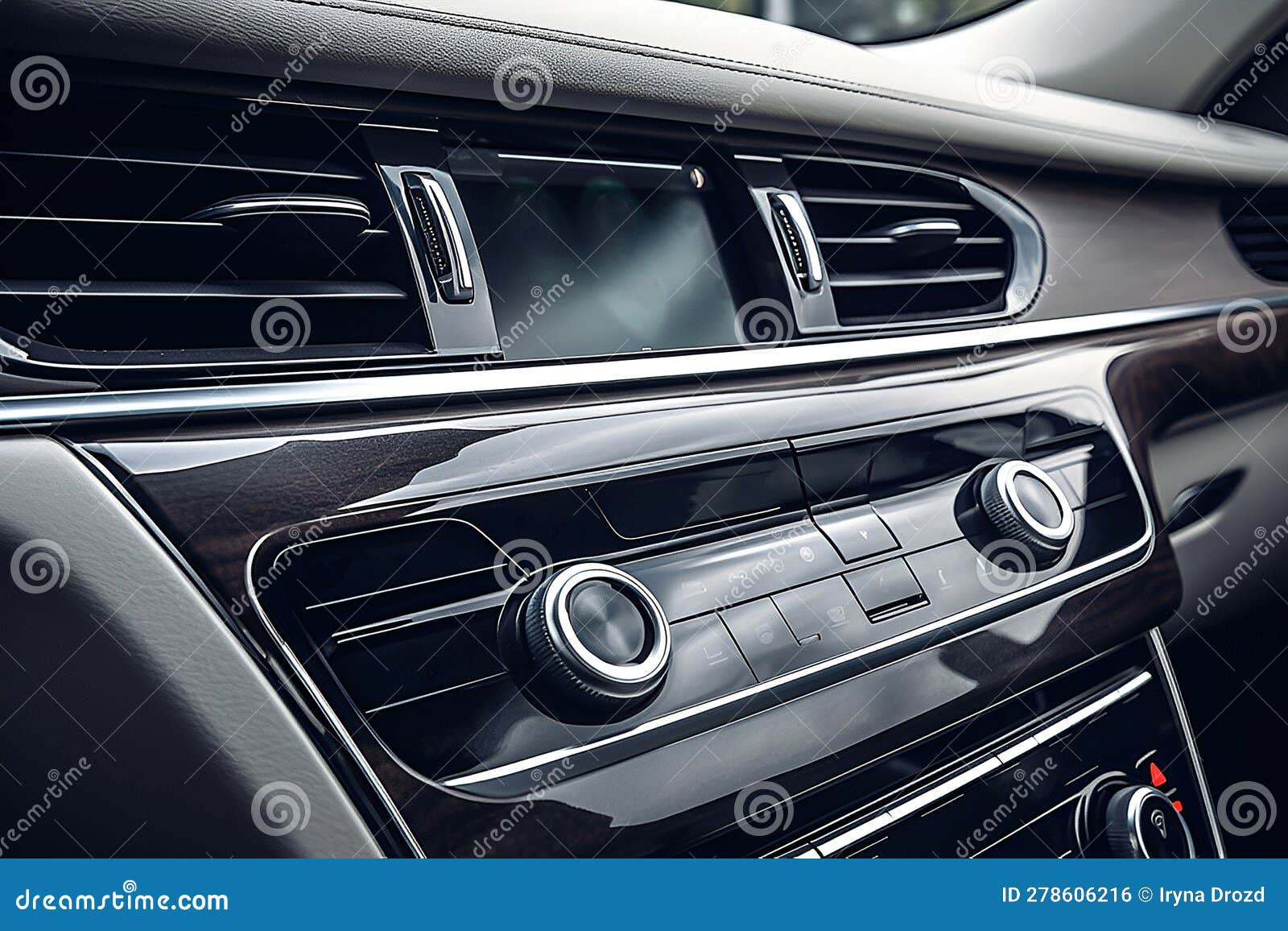 Modern Car Climate Control Panel for a Driver and Passenger ...