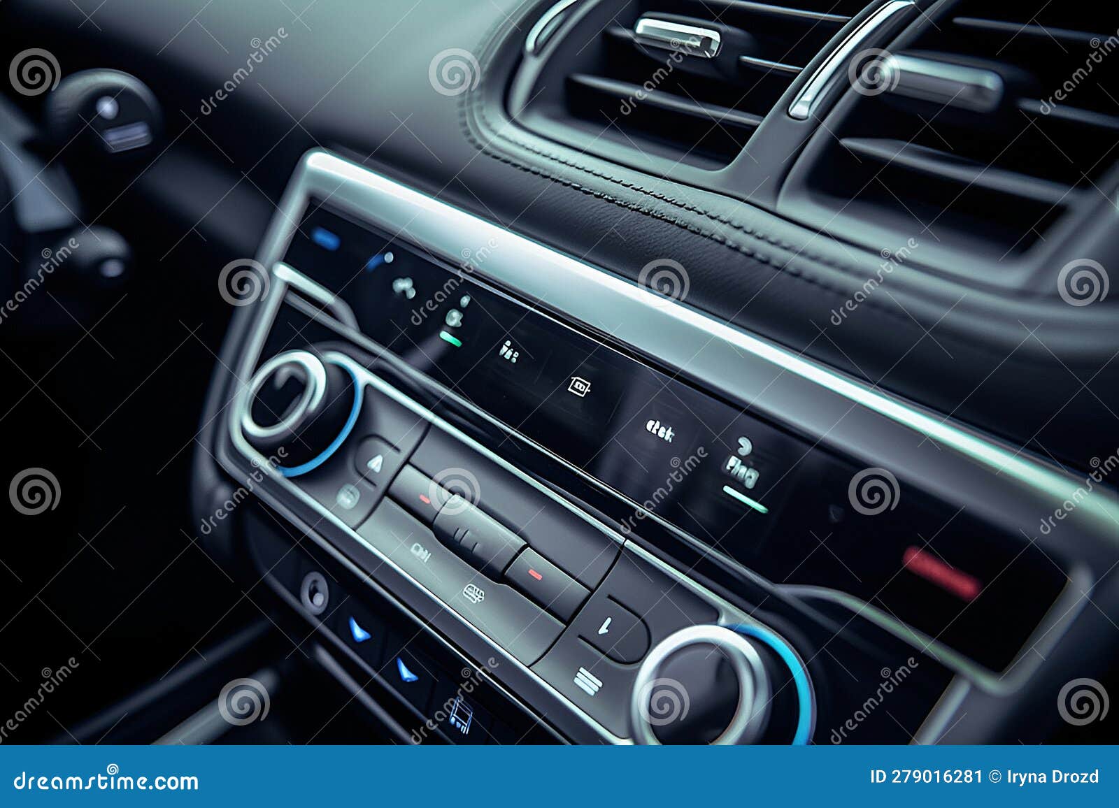 Modern Car Climate Control Panel for a Driver and Passenger ...