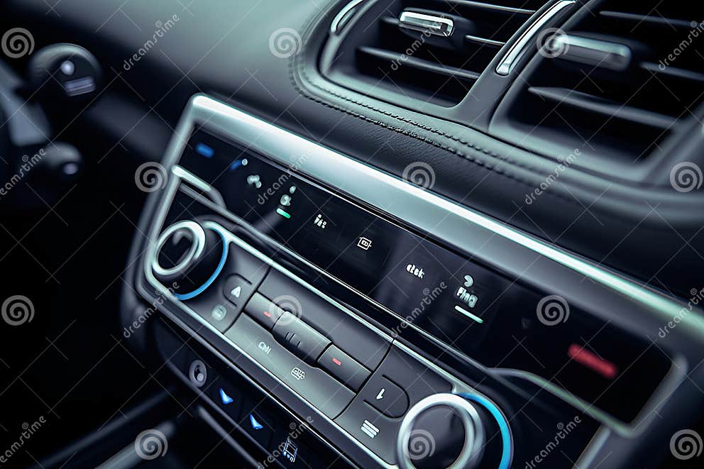 Modern Car Climate Control Panel for a Driver and Passenger ...