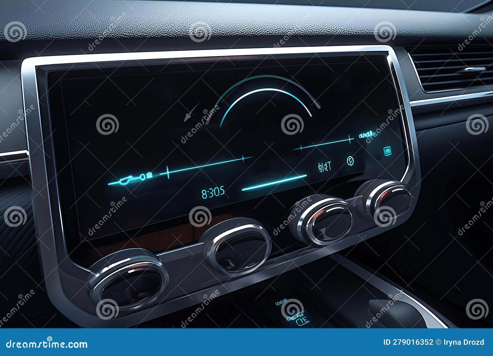 Modern Car Climate Control Panel for a Driver and Passenger ...