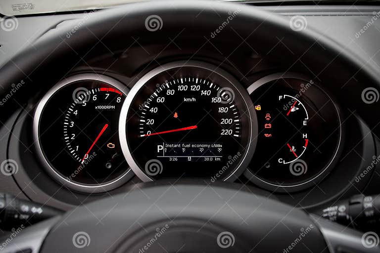 Modern car dashboard stock image. Image of driver, measure - 7903605