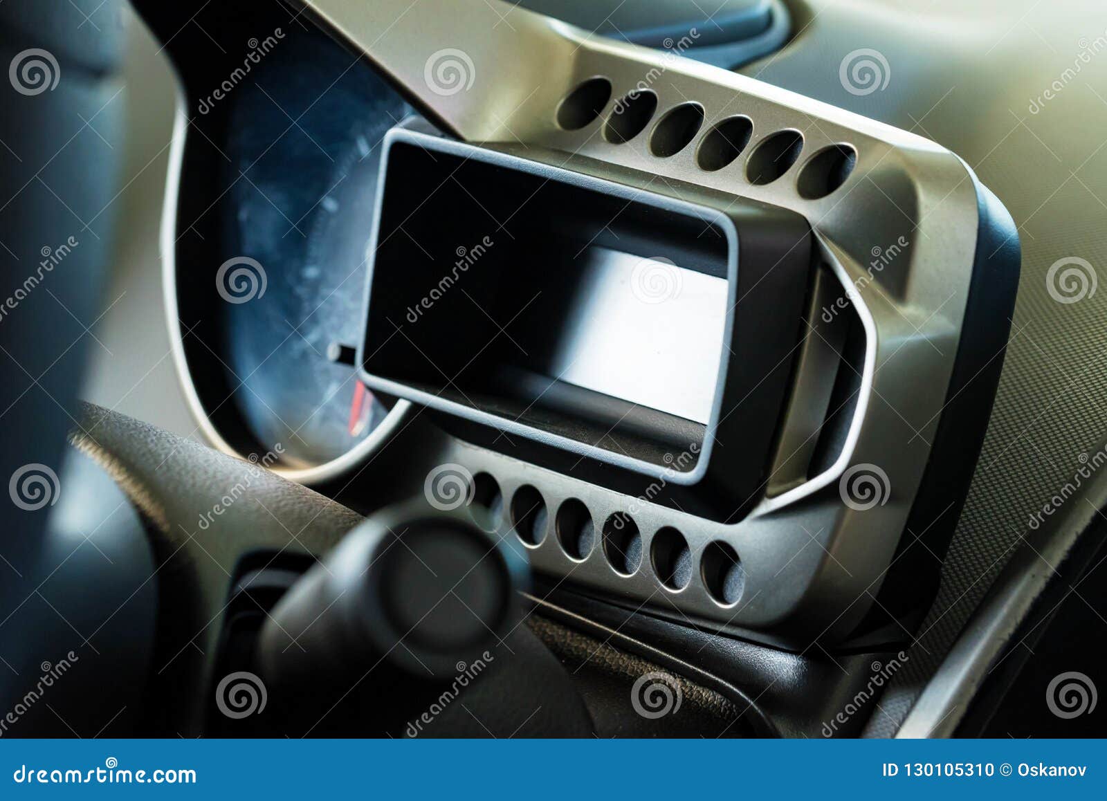 Modern Car Dashboard or Control Panel Close Stock Photo - Image of ...