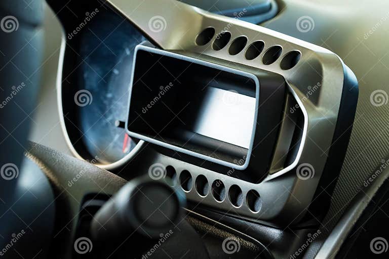 Modern Car Dashboard or Control Panel Close Stock Photo - Image of ...