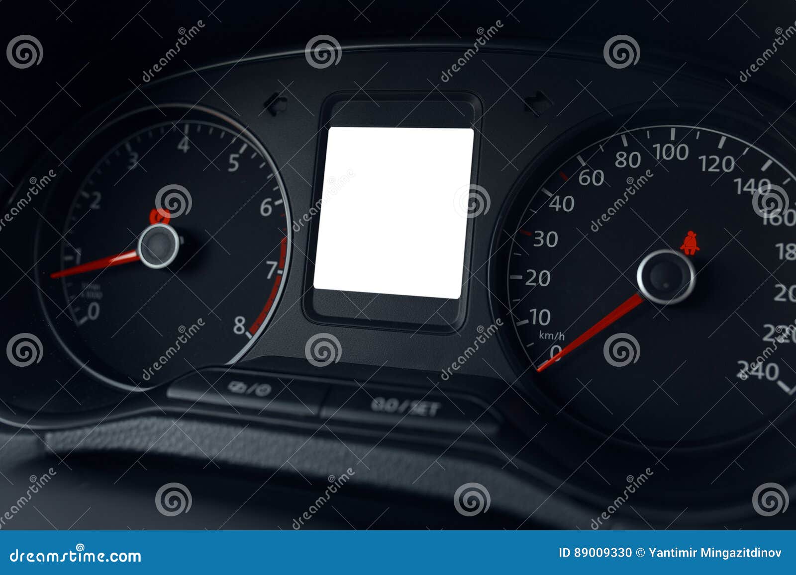 Modern Car Dashboard Display Stock Photo - Image of speed, detail: 89009330