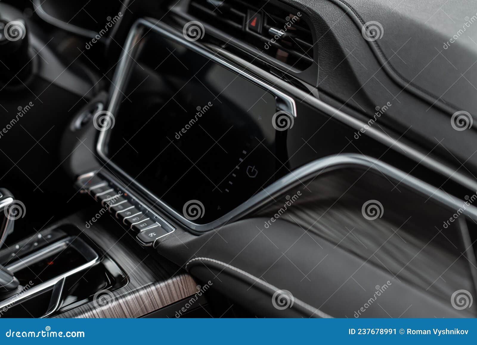 Modern car dashboard. editorial photo. Image of design - 237678991