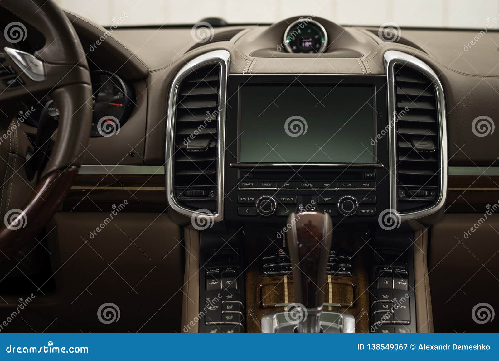 Modern car dashboard. stock image. Image of close, closeup - 138549067