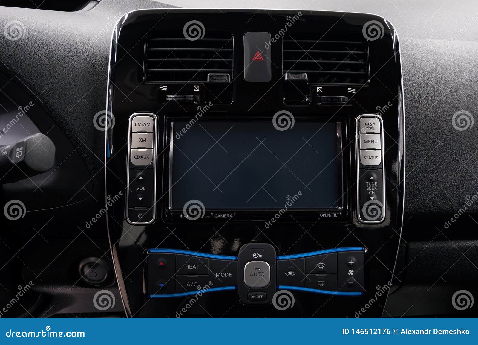 Modern Car Dashboard with Screen Multimedia. Stock Photo - Image of ...