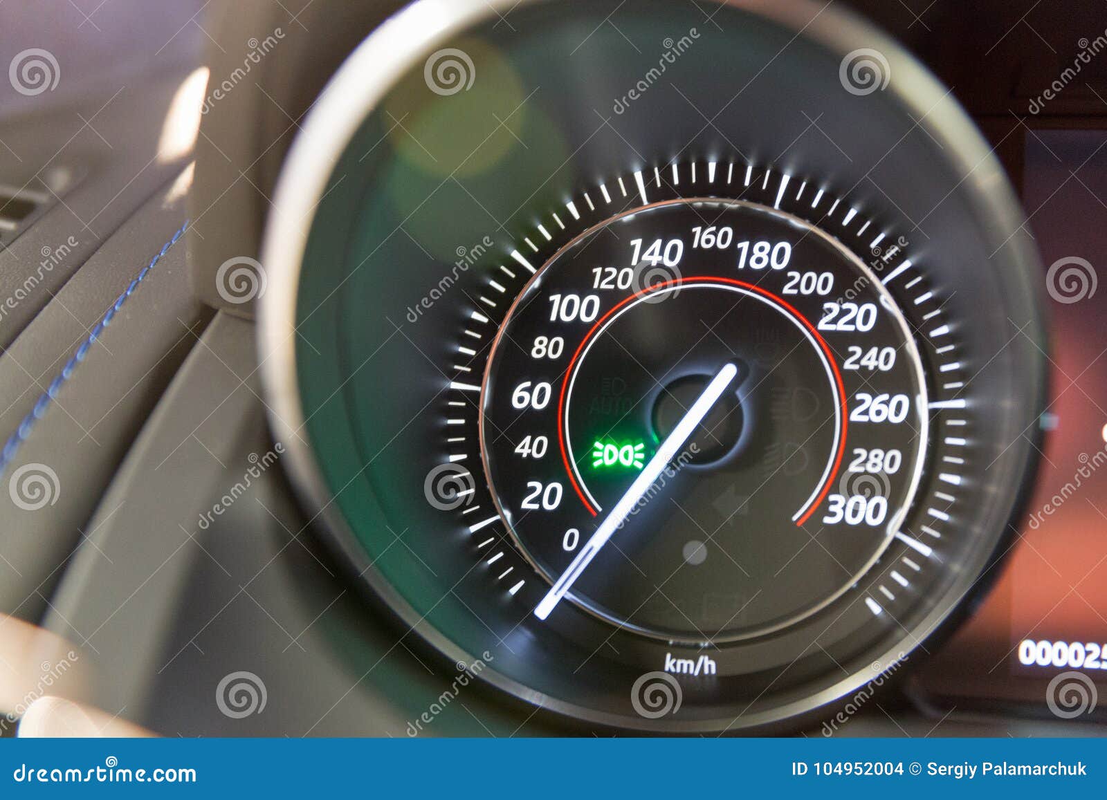 Car Dashboard Speedometer Closeup Stock Photo - Image of automobile ...