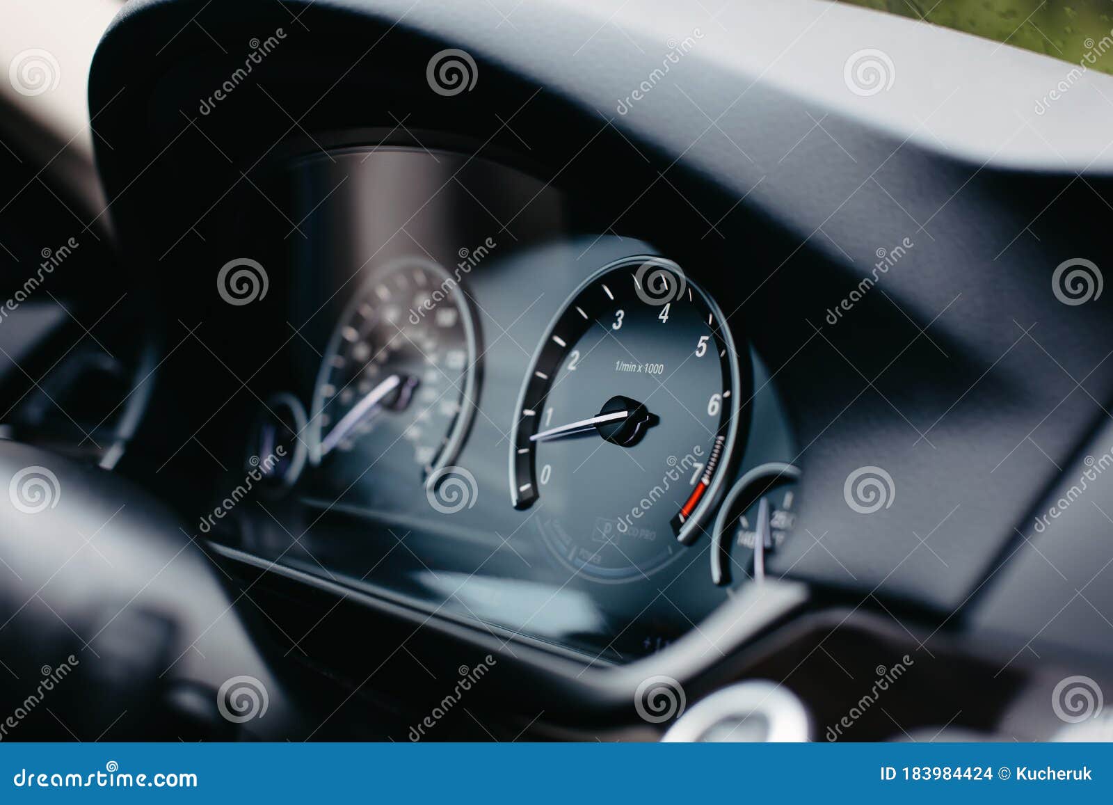 Modern Car Tachometer And Dashboard With Backlight. Royalty-Free Stock ...