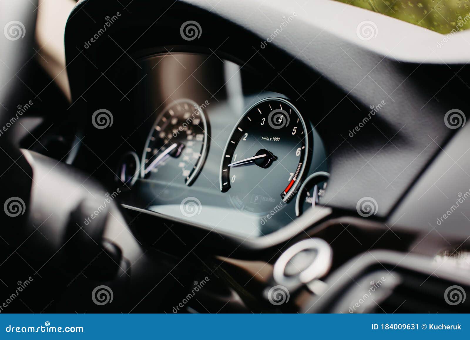 Modern Car Tachometer And Dashboard With Backlight. Royalty-Free Stock ...