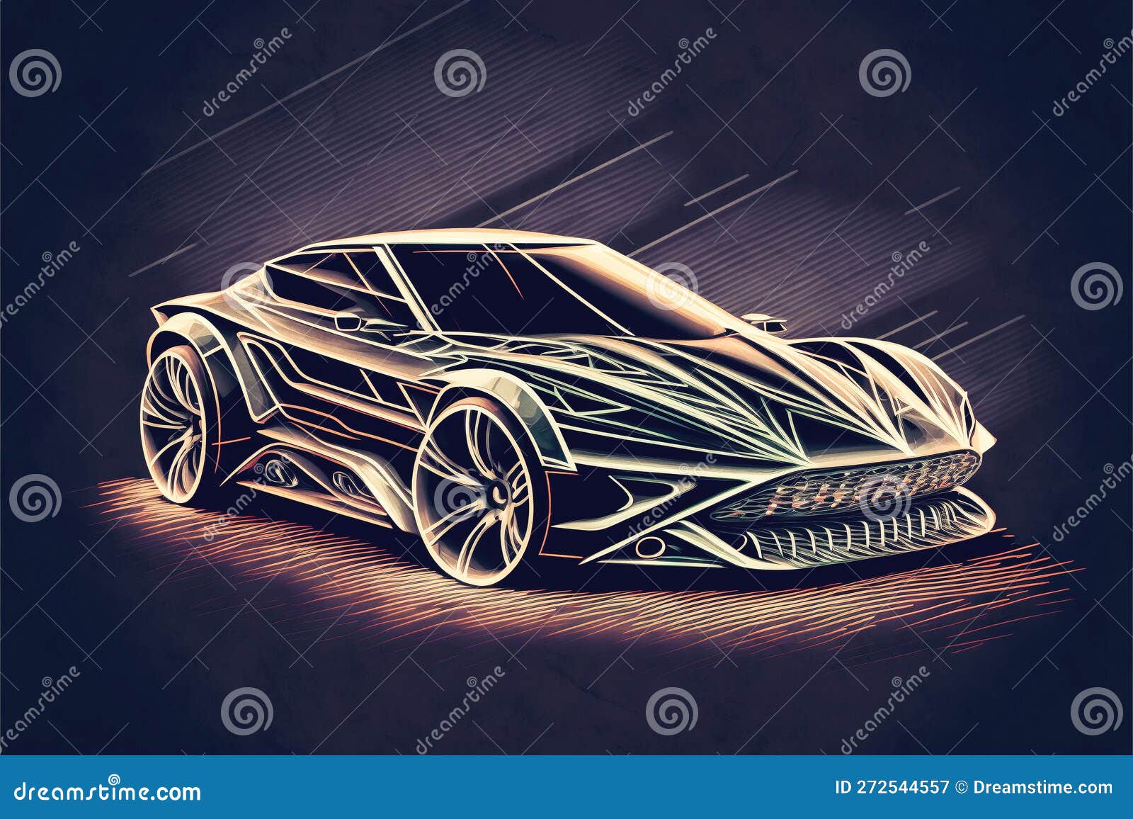 Modern Car Design Project.. Generative AI Stock Illustration ...
