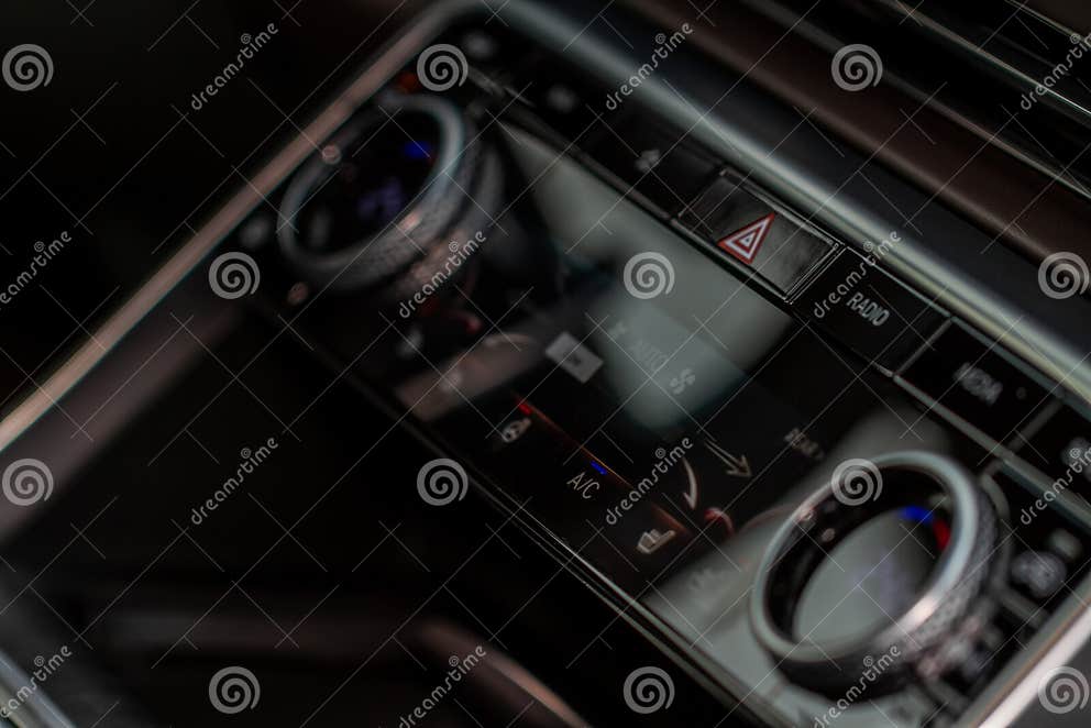 Modern Car Digital Automatic Climate Control System. Stock Image ...