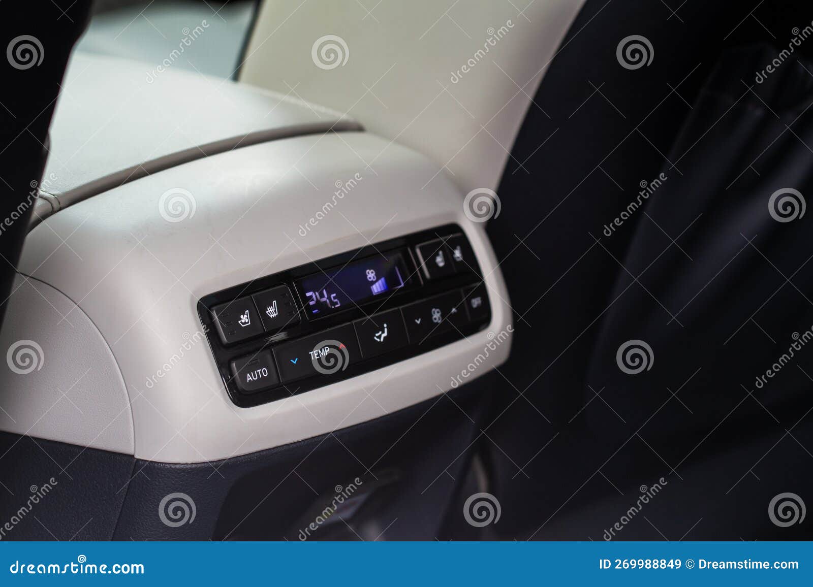 Modern Car. Digital Second Row Seat Temperature Control Stock Image ...