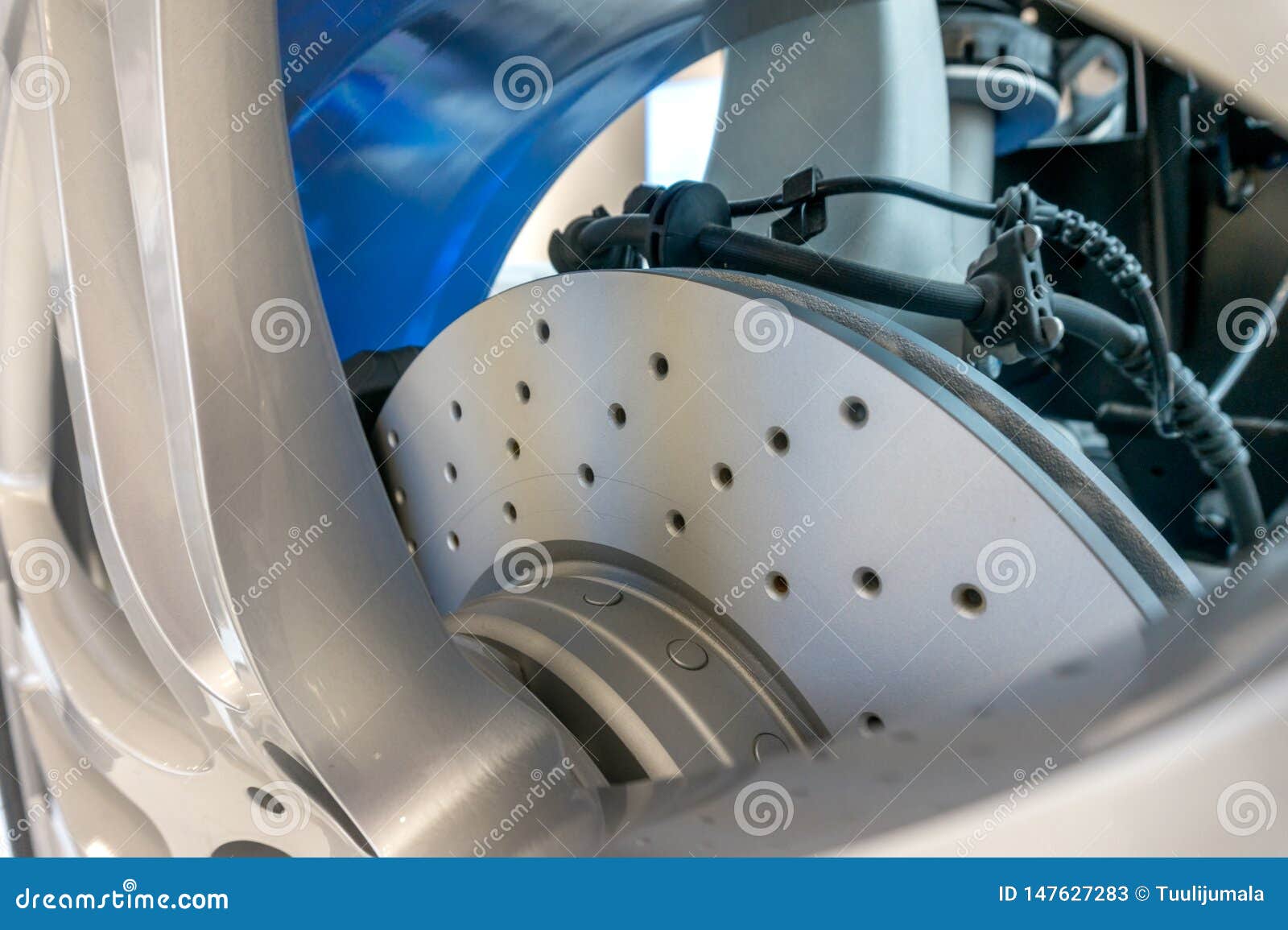 Modern Car Disk Brakes Close-Up Stock Image - Image of modern, brake ...