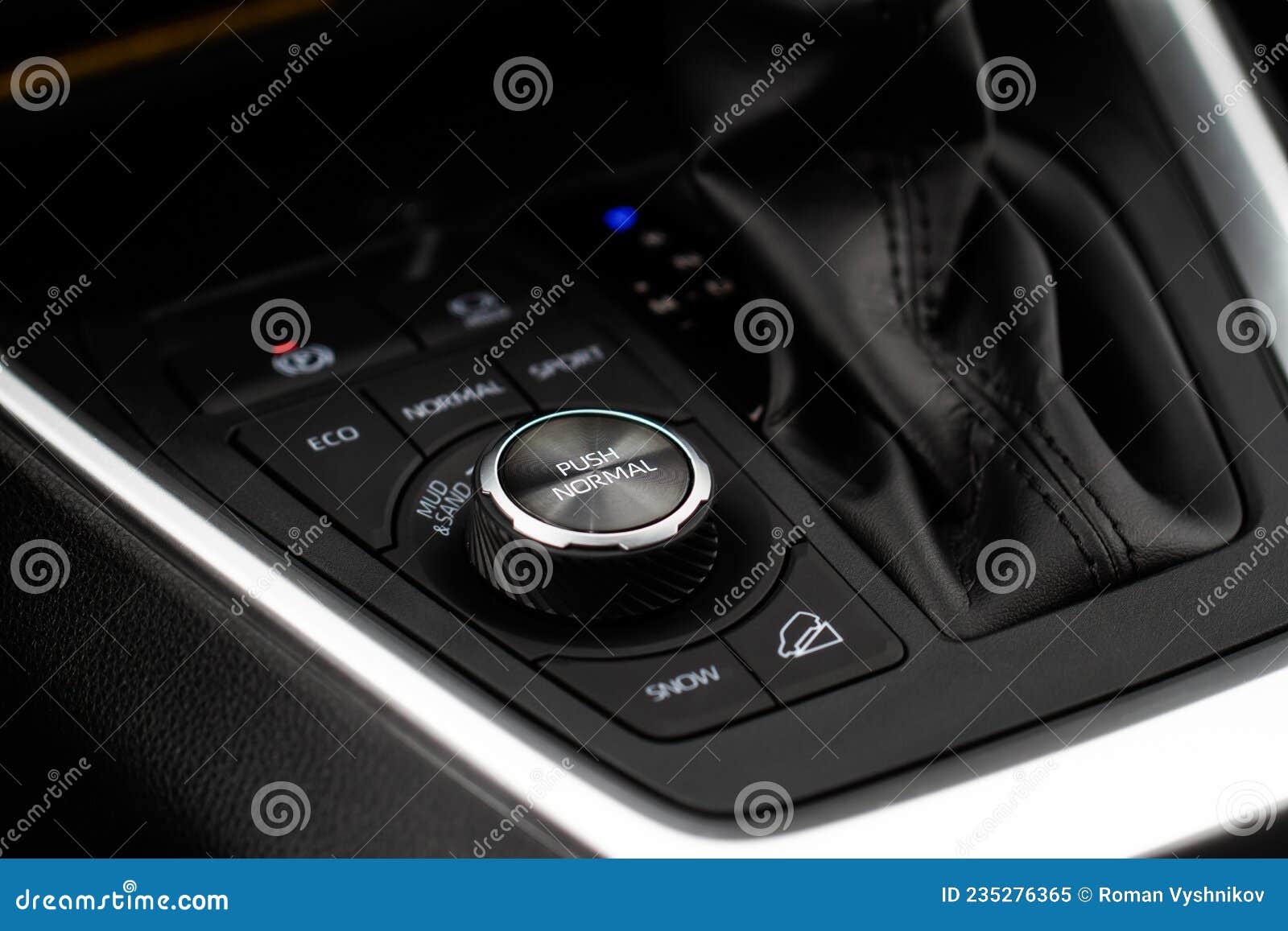 Modern Car Drive Mode Selector. Stock Image - Image of inside ...