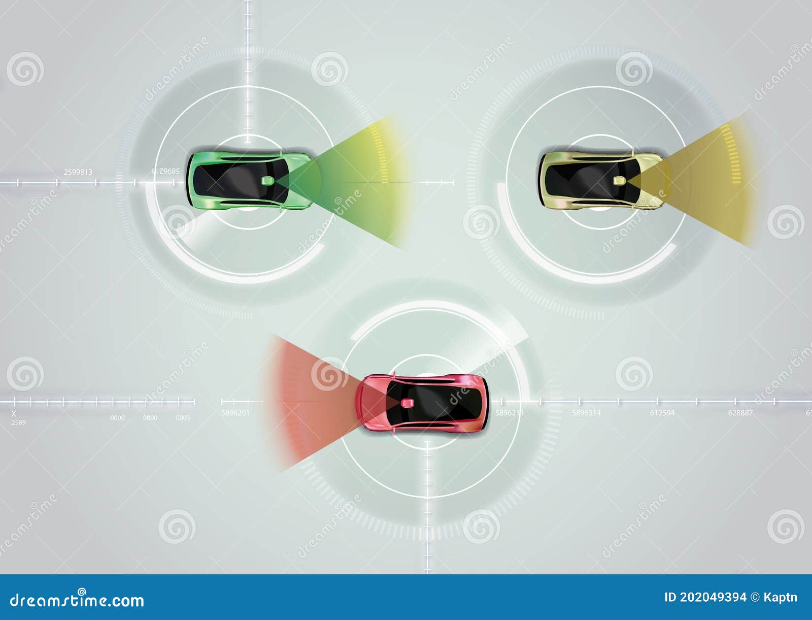 Modern Car is Driverless Driving by Autonomous Driving Vehicle Stock ...